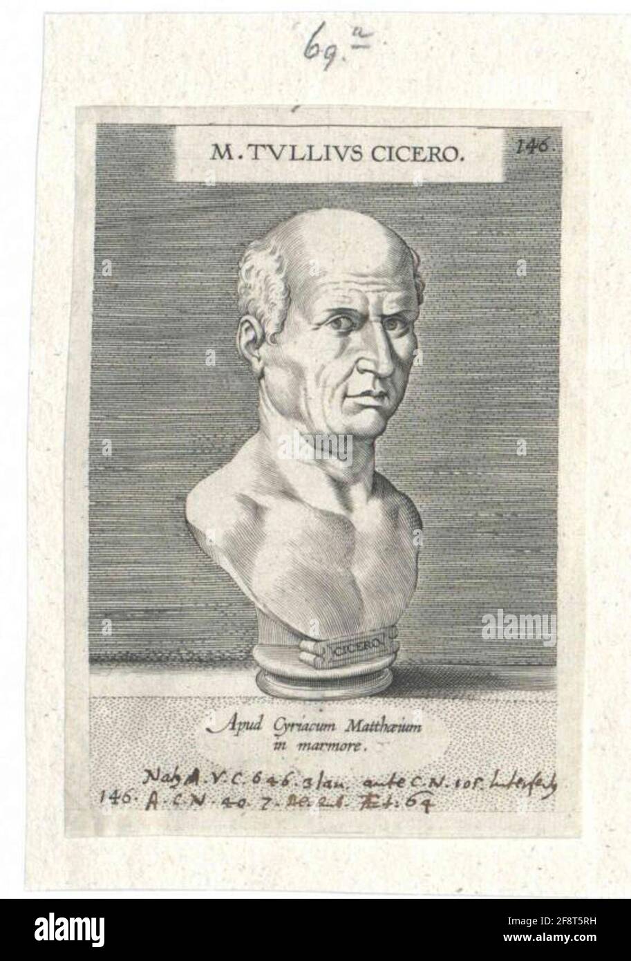 Cicero, Marcus Tulius Unbancrn Hunster Department: 1650/1800 Stock ...
