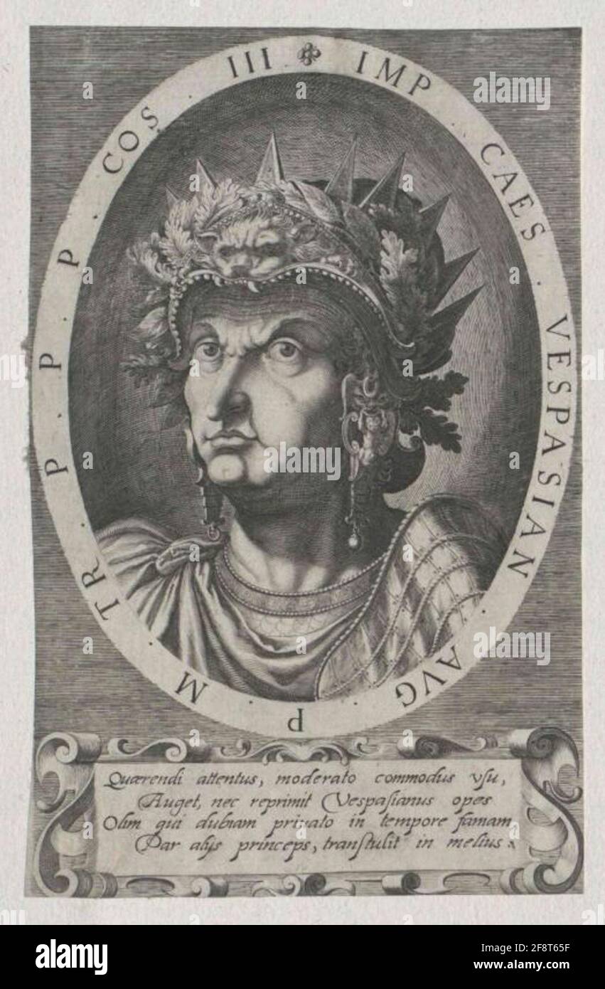 Vespasian, Roman Kaiser Stecher: Unknown artist dating: 1596/1700 Stock ...