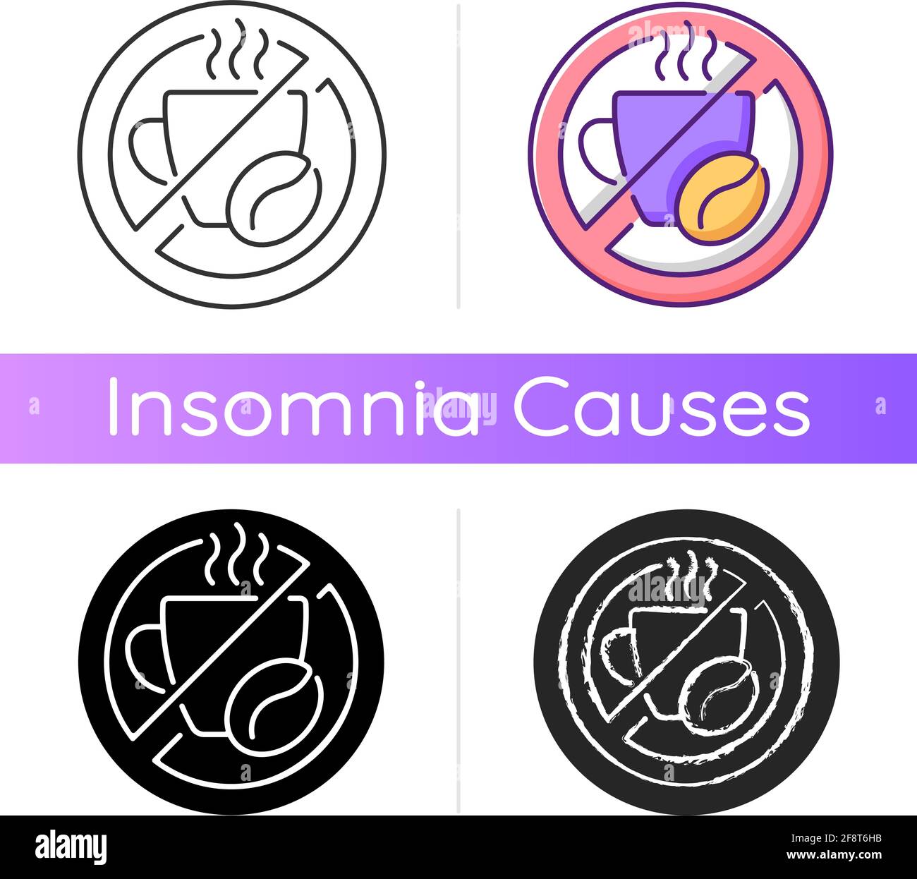 No caffeine icon Stock Vector Image & Art - Alamy