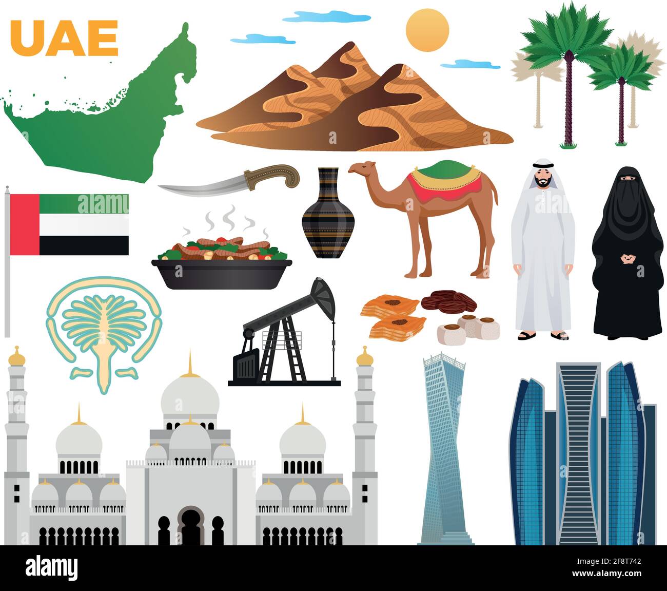 Dubai Map Landmarks High Resolution Stock Photography and Images - Alamy
