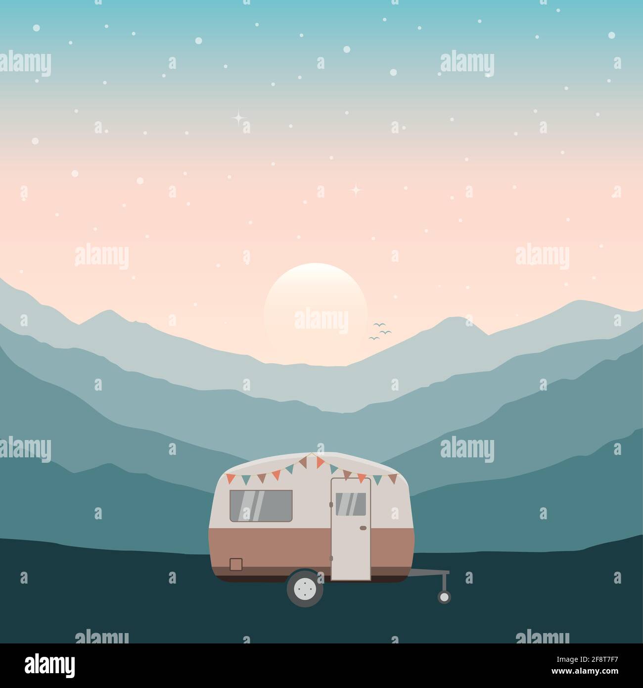 Happy family road trip Stock Vector Images - Alamy