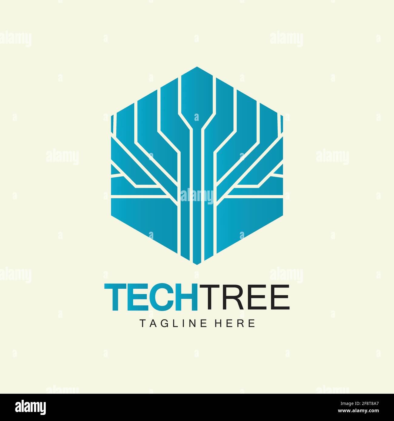 tech tree logo concept,green network technology logo vector.tech tree ...
