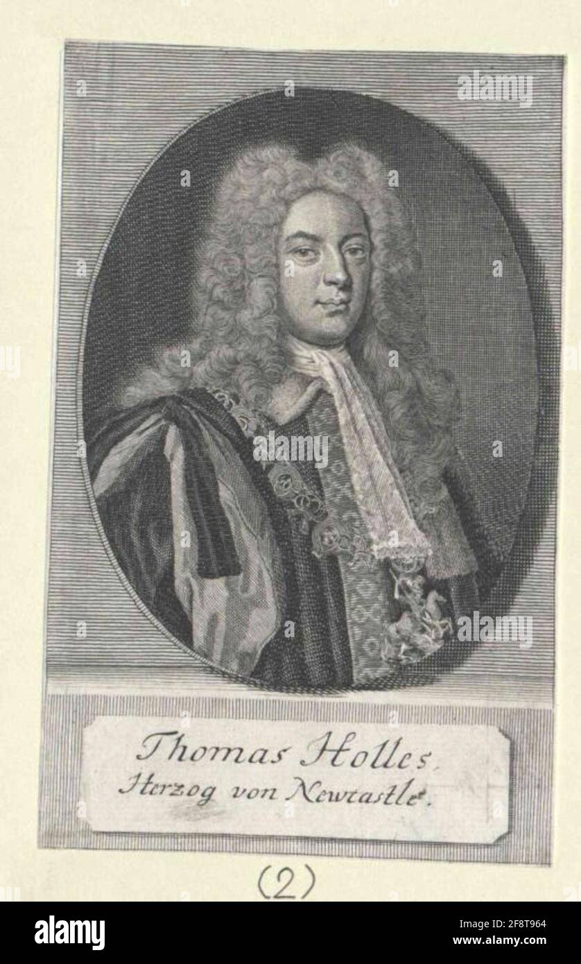Newcastle, Thomas Pelham-Holles Duke of Stock Photo - Alamy