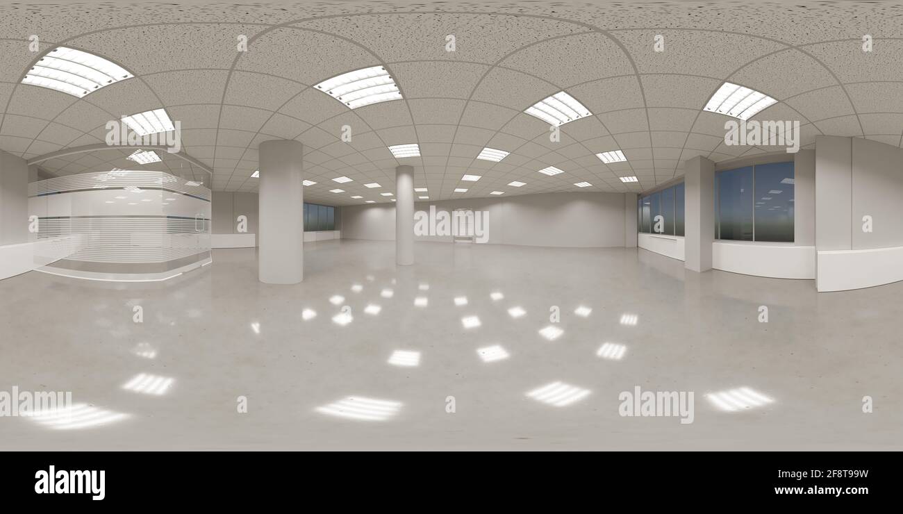 interior visualization, spherical panorama, 3D illustration Stock Photo ...