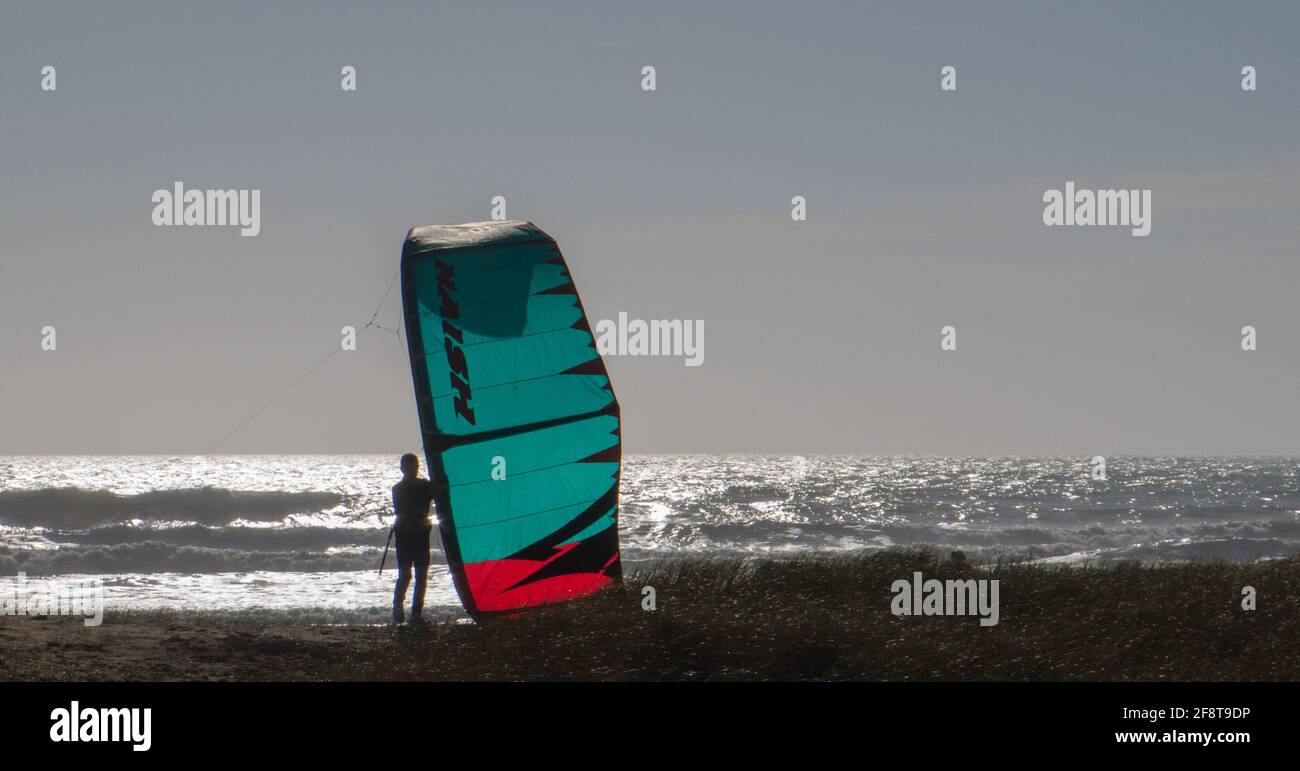 Sail board in the Vendee Stock Photo - Alamy