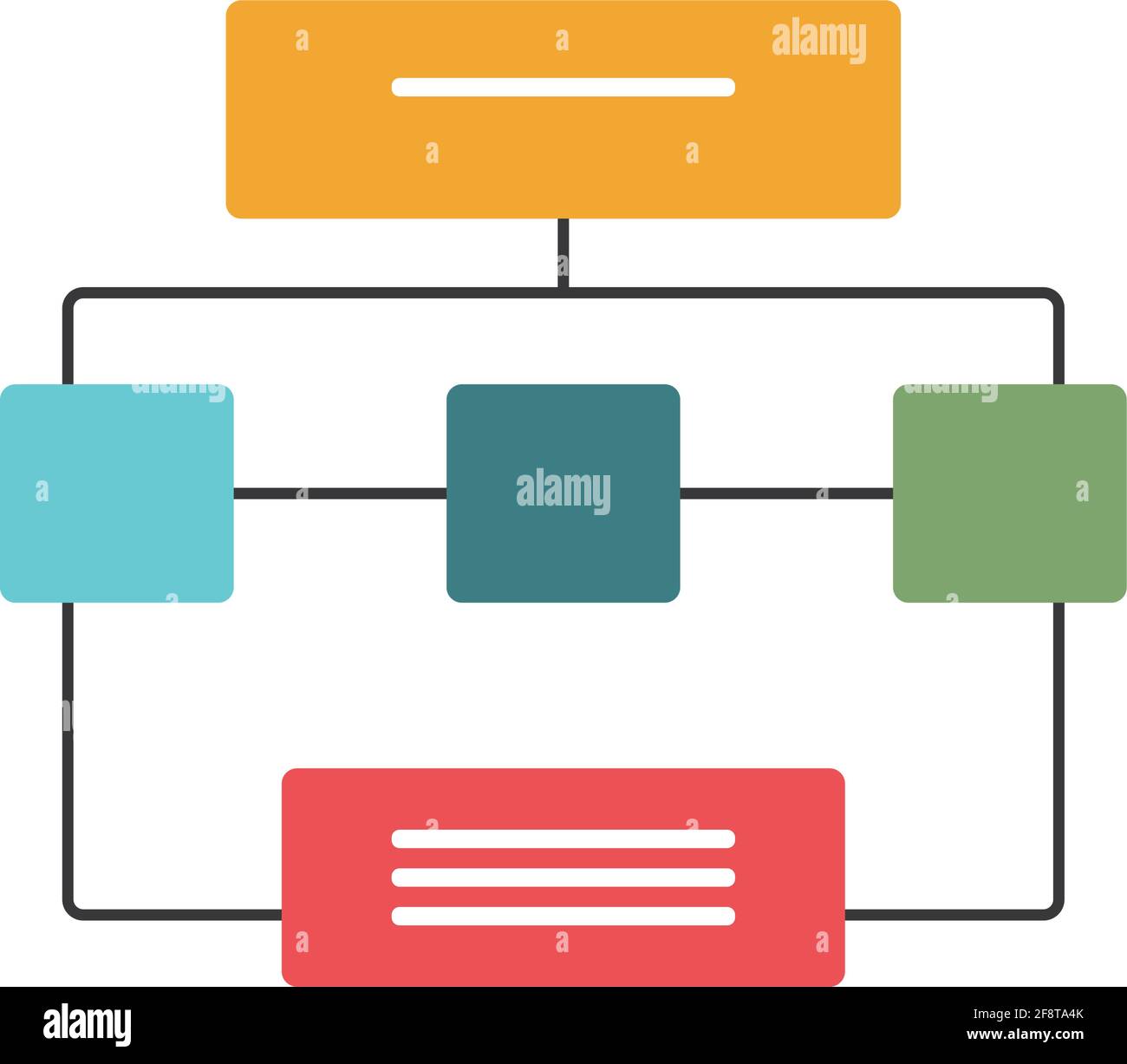 Organizational chart infographic business flowchart Cut Out Stock ...