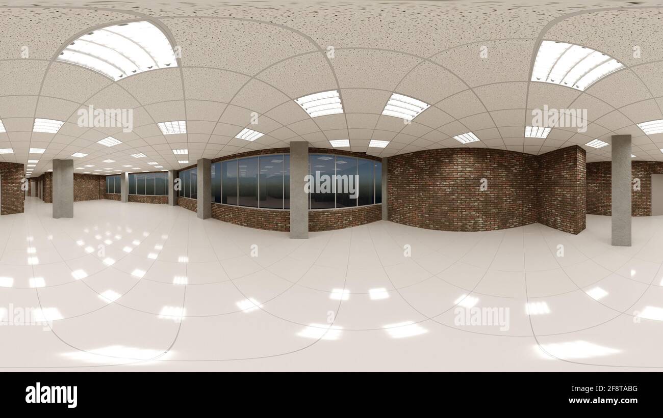 interior visualization, spherical panorama, 3D illustration Stock Photo ...