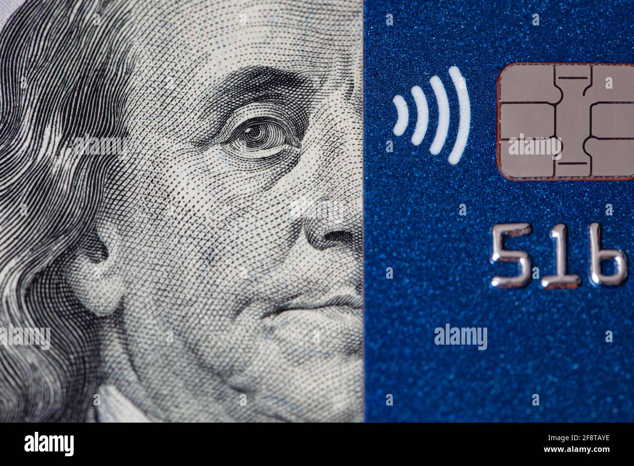 Debit card and US 100 dollar banknote for design purpose Stock Photo ...