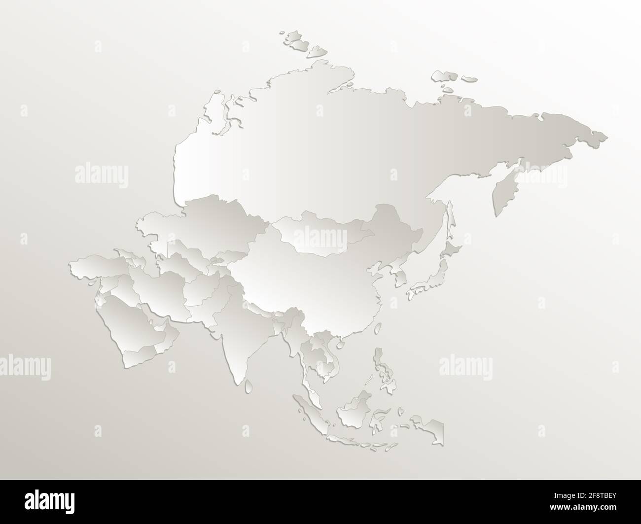 Asia World Map Blank