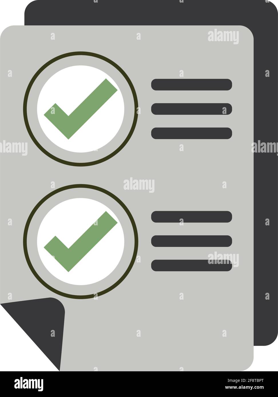 check mark document Stock Vector Image & Art - Alamy