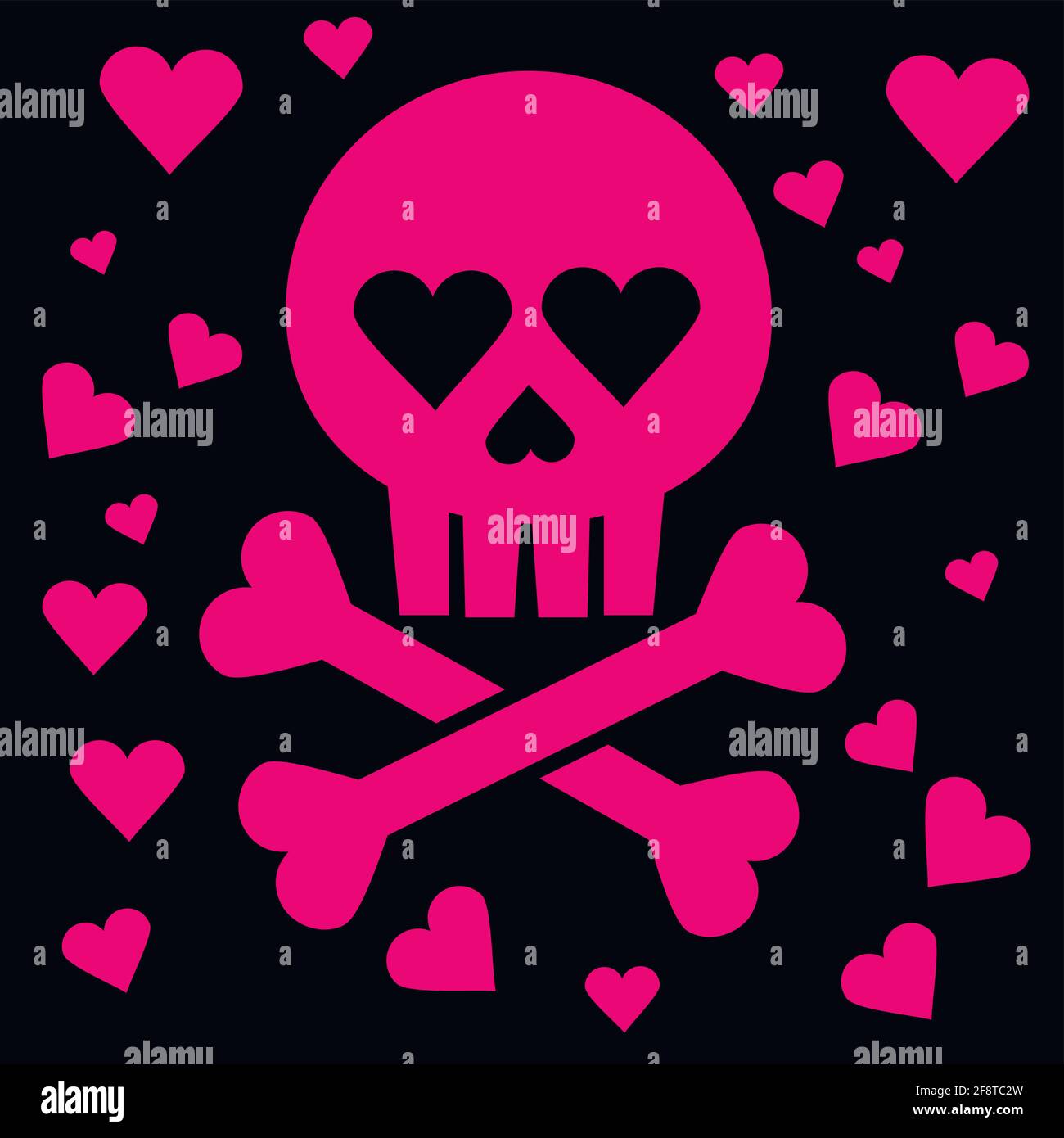 Pink Skulls And Hearts Backgrounds