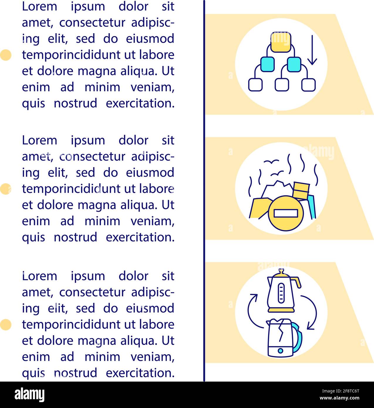 Circular economy development concept line icons with text Stock Vector ...