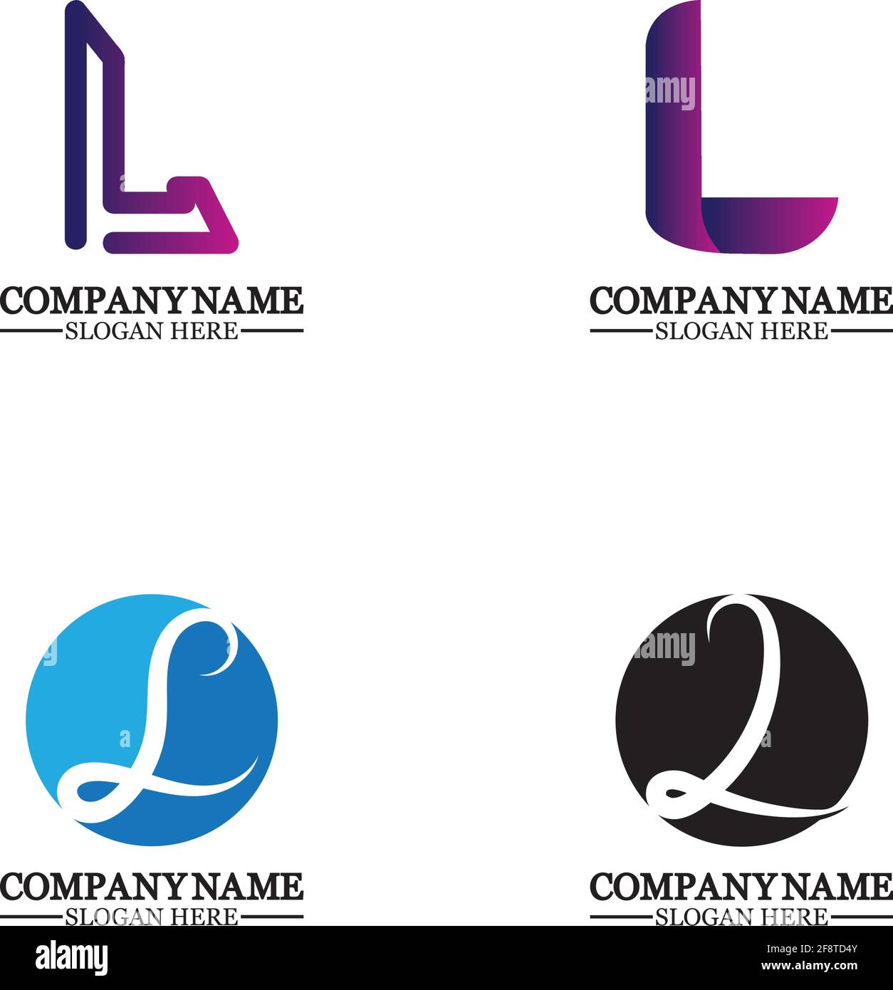 Letter L logo icon design template elements Stock Vector Image & Art ...