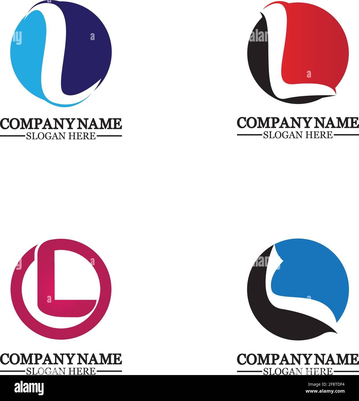 Letter L logo icon design template elements Stock Vector Image & Art ...