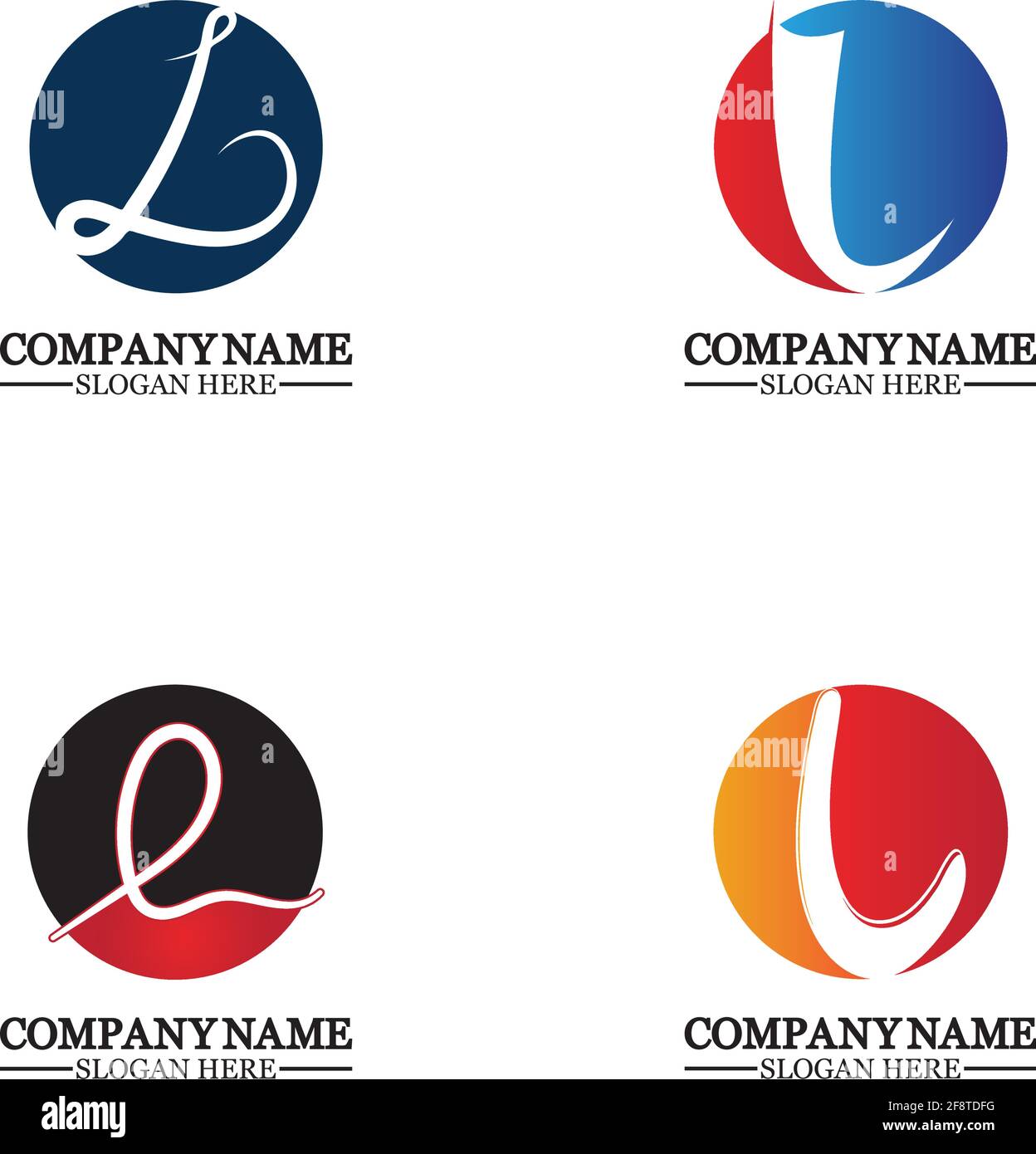 Letter L logo icon design template elements Stock Vector Image & Art ...