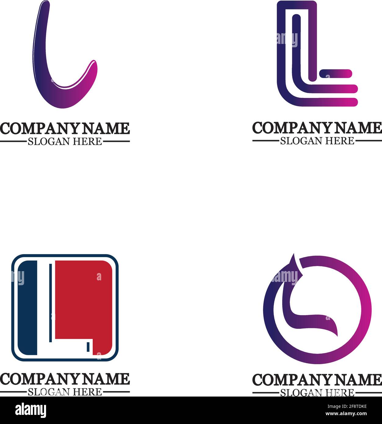 Letter L logo icon design template elements Stock Vector Image & Art ...