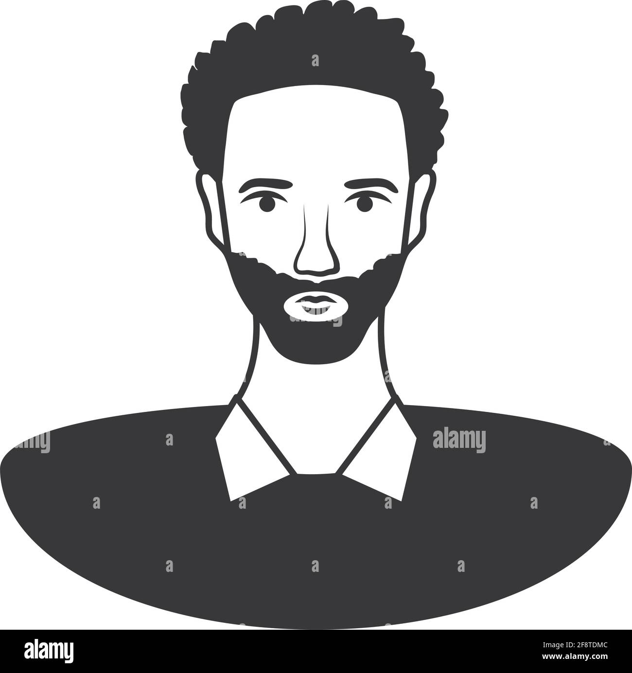 Portrait young guy afro Stock Vector Images - Alamy