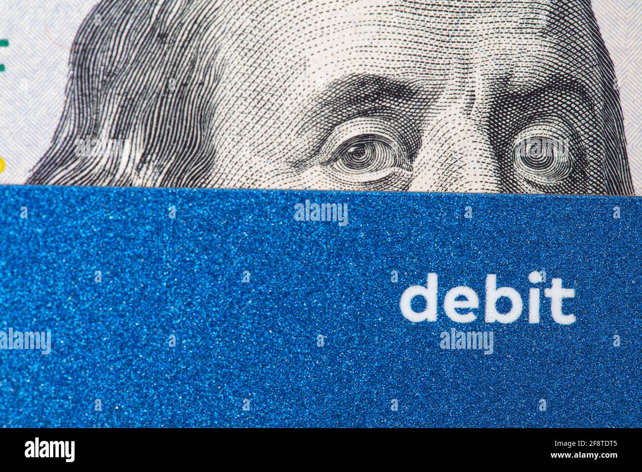 Debit card and US 100 dollar banknote for design purpose Stock Photo ...