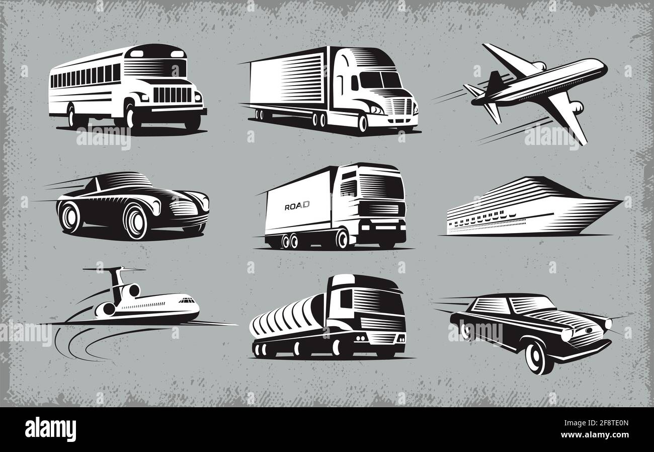 Different Types Vehicles Illustration High Resolution Stock Photography ...