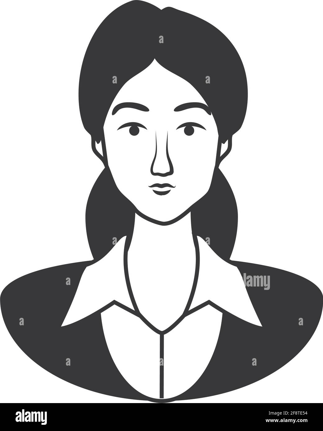 portrait serious woman Stock Vector Image & Art - Alamy