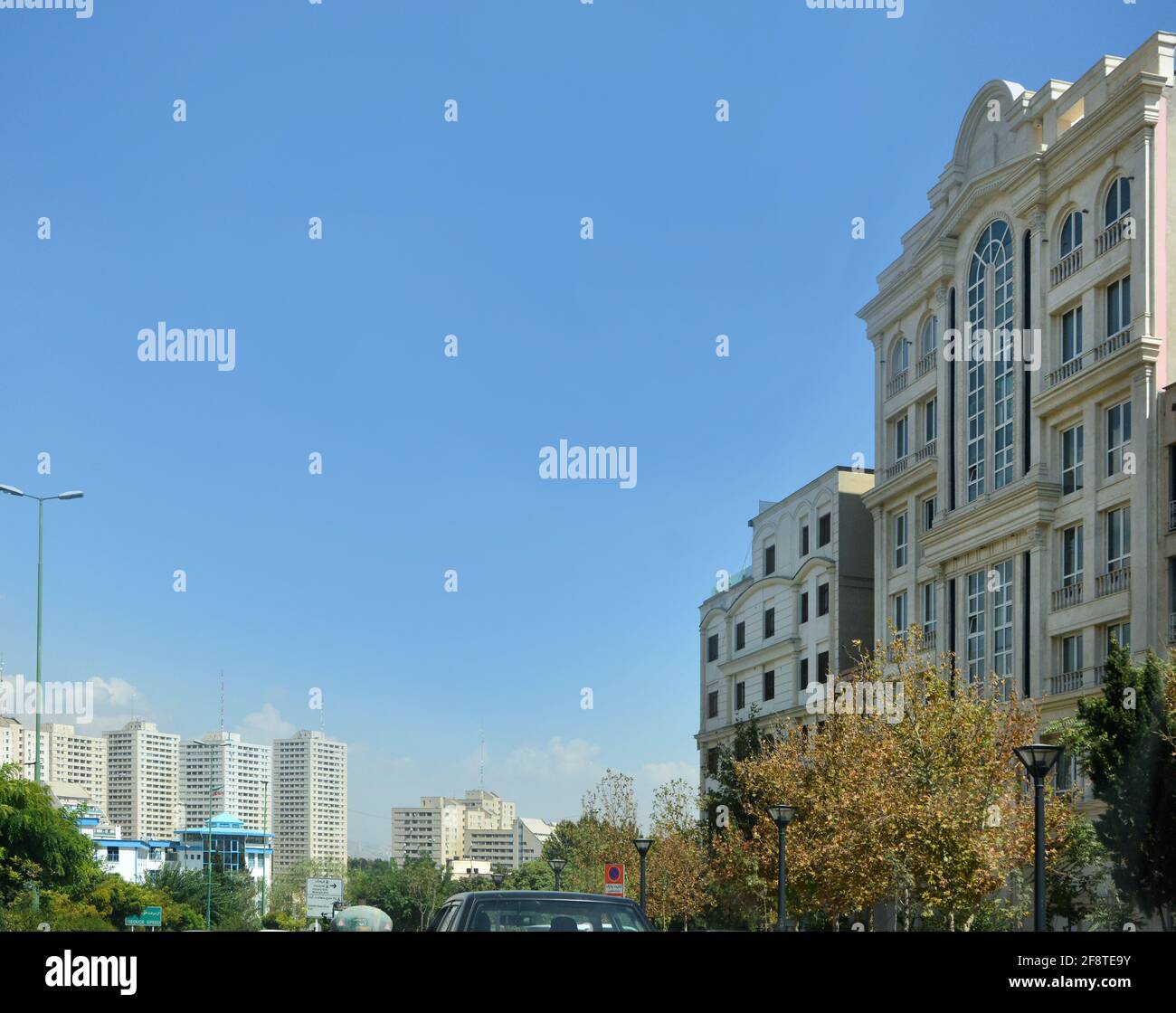 Tehran, Iran. Contemporary apartment buildings in north Tehran Stock ...