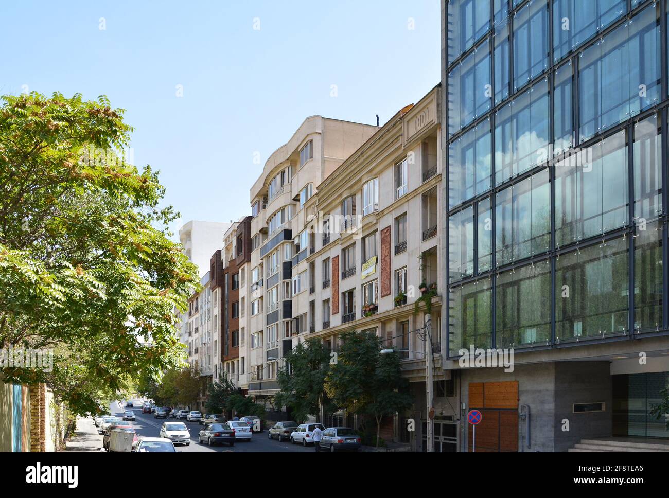 Tehran, Iran. Contemporary apartment buildings in north Tehran Stock ...