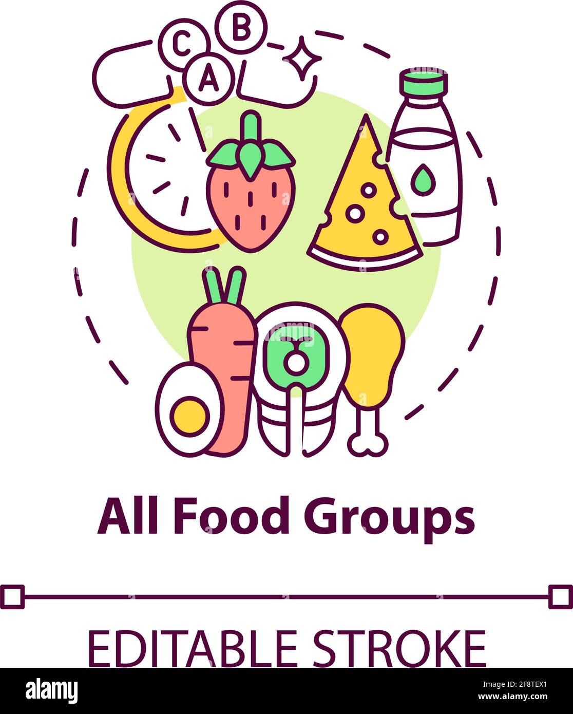 All food groups concept icon Stock Vector Image & Art - Alamy All food groups concept icon Stock Vector Image & Art - Alamy