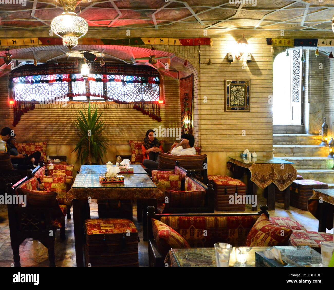 View of the cafe at the Golestan Palace in Tehran, Iran Stock Photo - Alamy