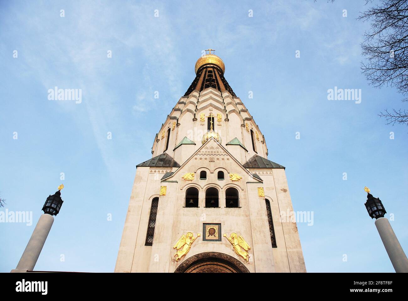 architecture of the Russian orthodox church, Leipzig, Germany Stock ...
