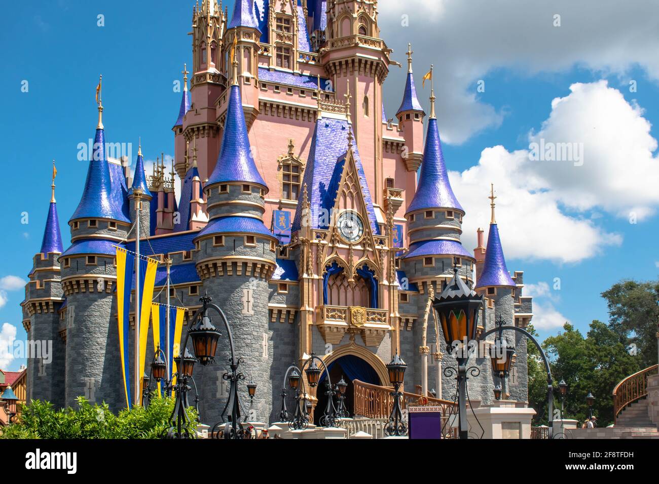 Orlando, Florida. September 02, 2020. Partial view of Cinderella Castle ...