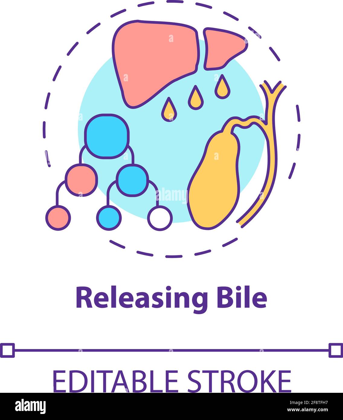 Releasing bile concept icon Stock Vector Image & Art - Alamy