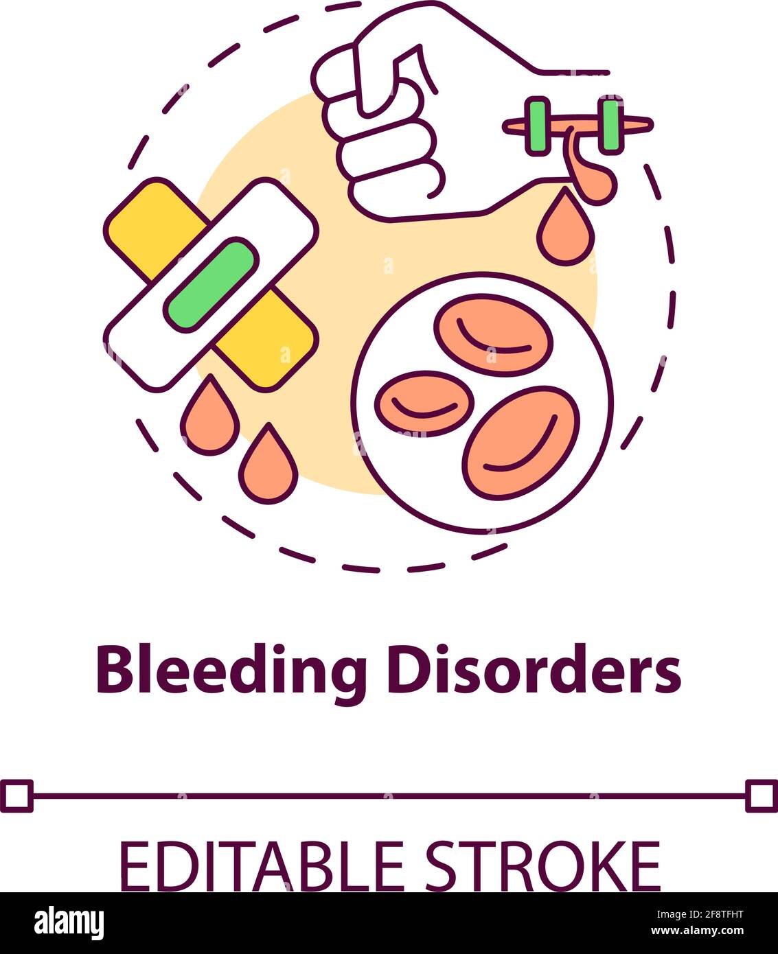 Bleeding disorders concept icon Stock Vector Image & Art - Alamy