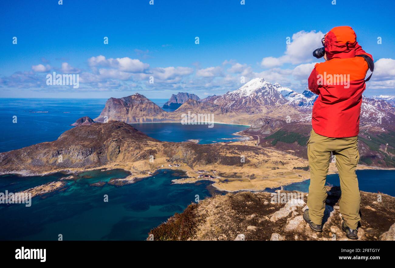 Offersoykammen Hiking Trail, Vestvagoy, Lofoten Islands, Norway. Top ...