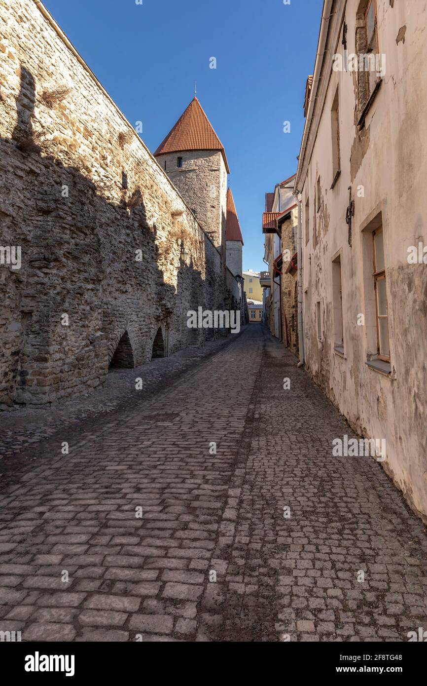 Tallinn, Estonia, 24th March 2021: beautiful medieval buildings of ...