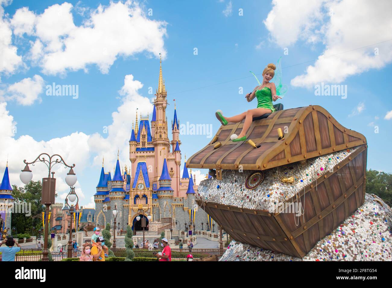Orlando, Florida. September 02, 2020. Tinker Bell on beautiful parade ...