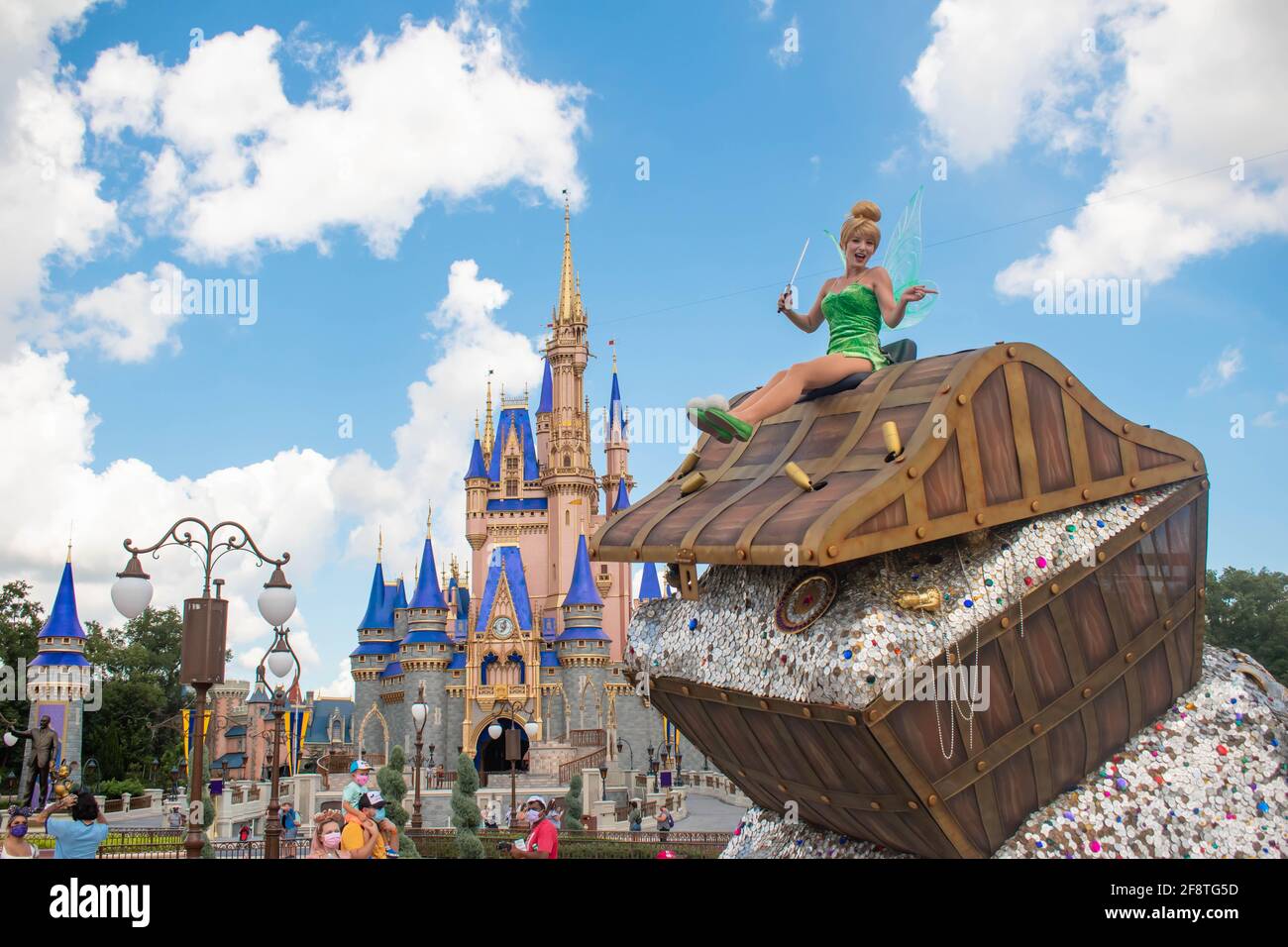 Orlando, Florida. September 02, 2020. Tinker Bell on beautiful parade ...