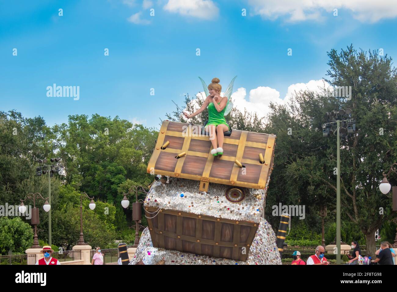 Orlando, Florida. September 02, 2020. Tinker Bell on beautiful parade ...