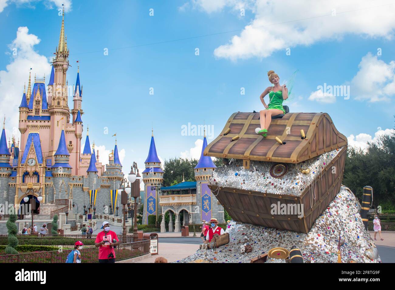 Orlando, Florida. September 02, 2020. Tinker Bell on beautiful parade ...