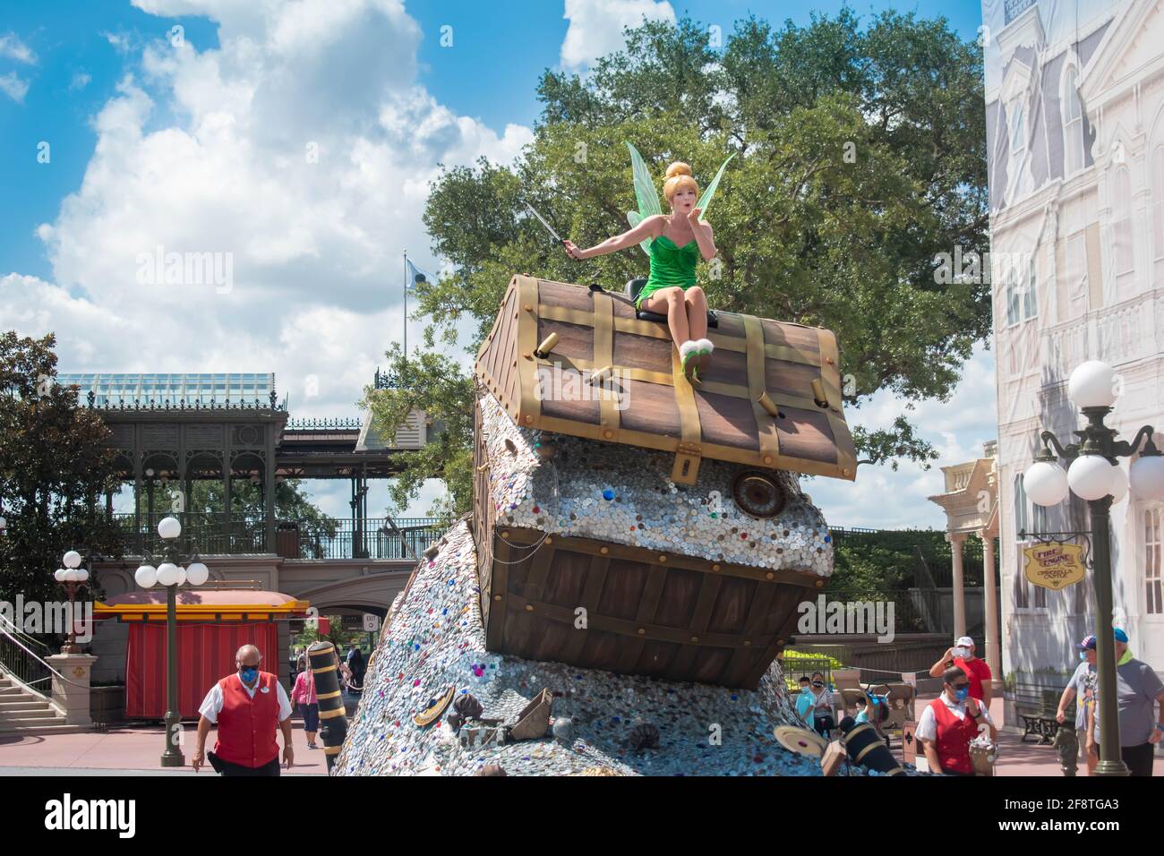 Orlando, Florida. September 02, 2020. Tinker Bell on beautiful parade ...