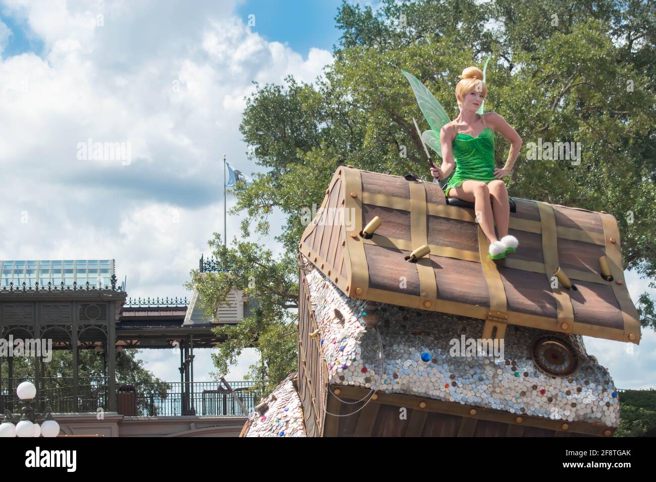 Orlando, Florida. September 02, 2020. Tinker Bell on beautiful parade ...