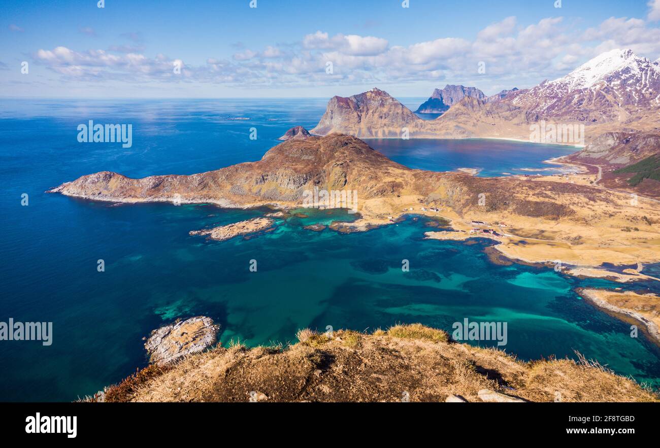 Offersoykammen Hiking Trail, Vestvagoy, Lofoten Islands, Norway. Top ...