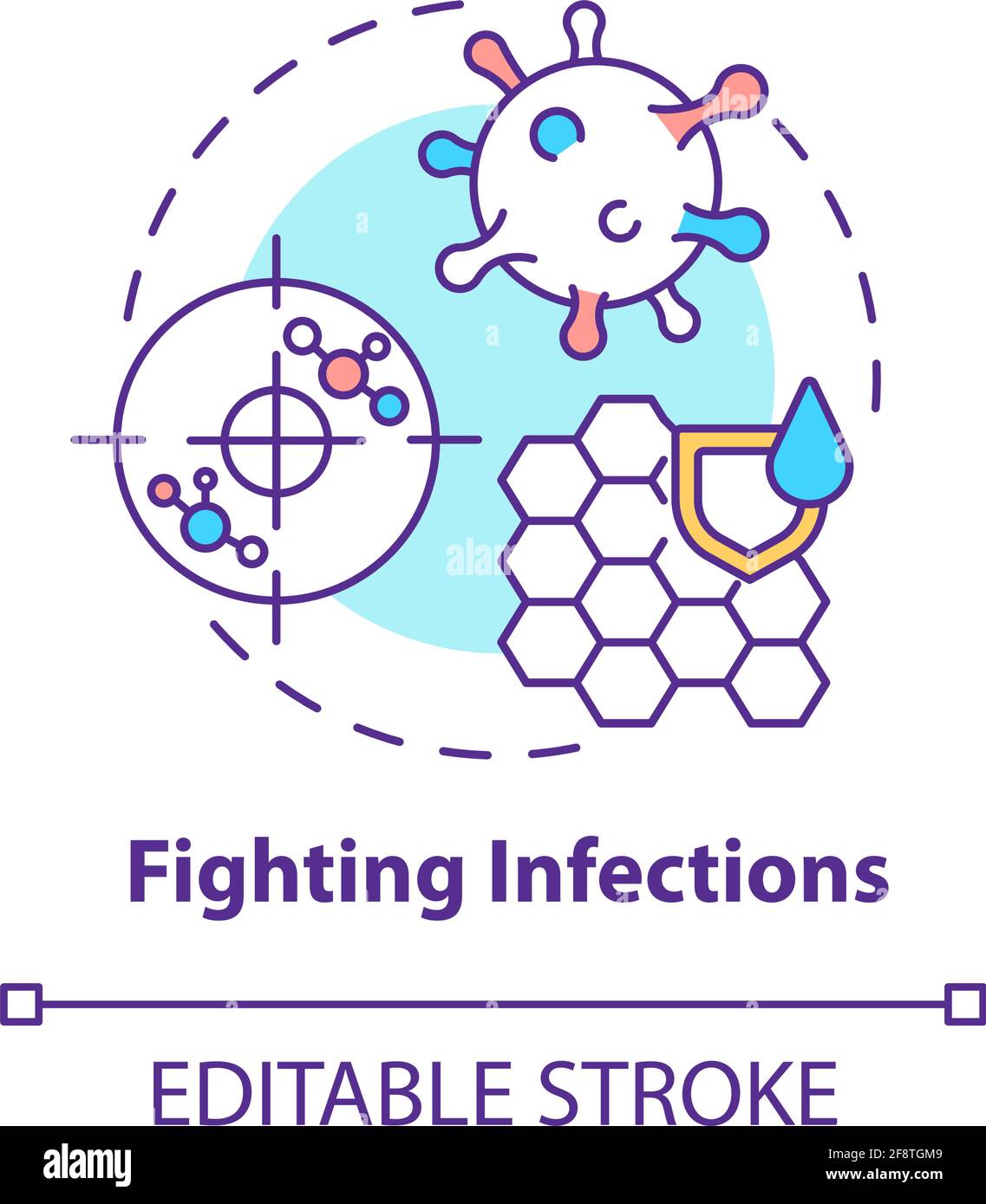 Fighting infections concept icon Stock Vector Image & Art - Alamy