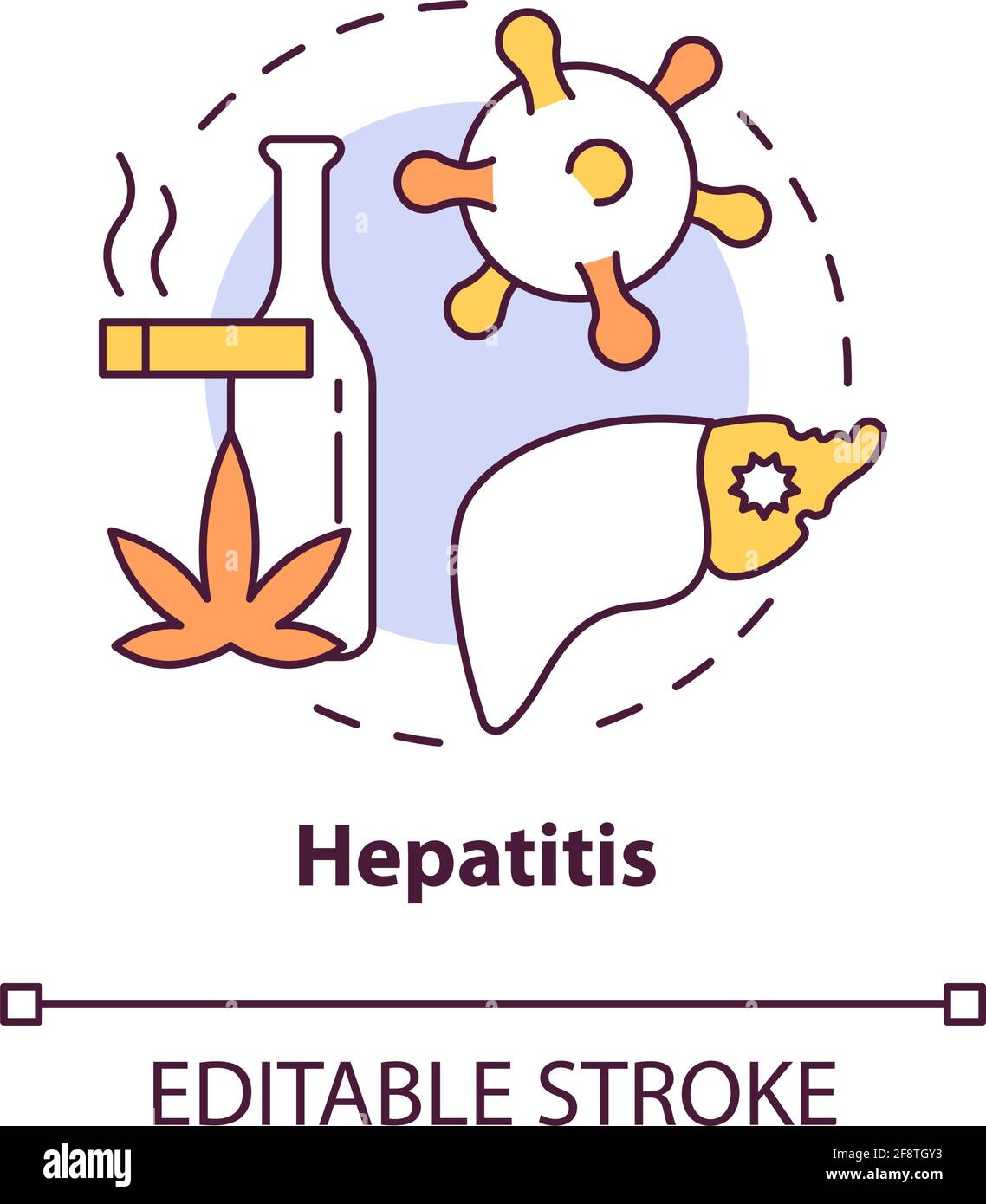 Hepatitis concept icon Stock Vector Image & Art - Alamy