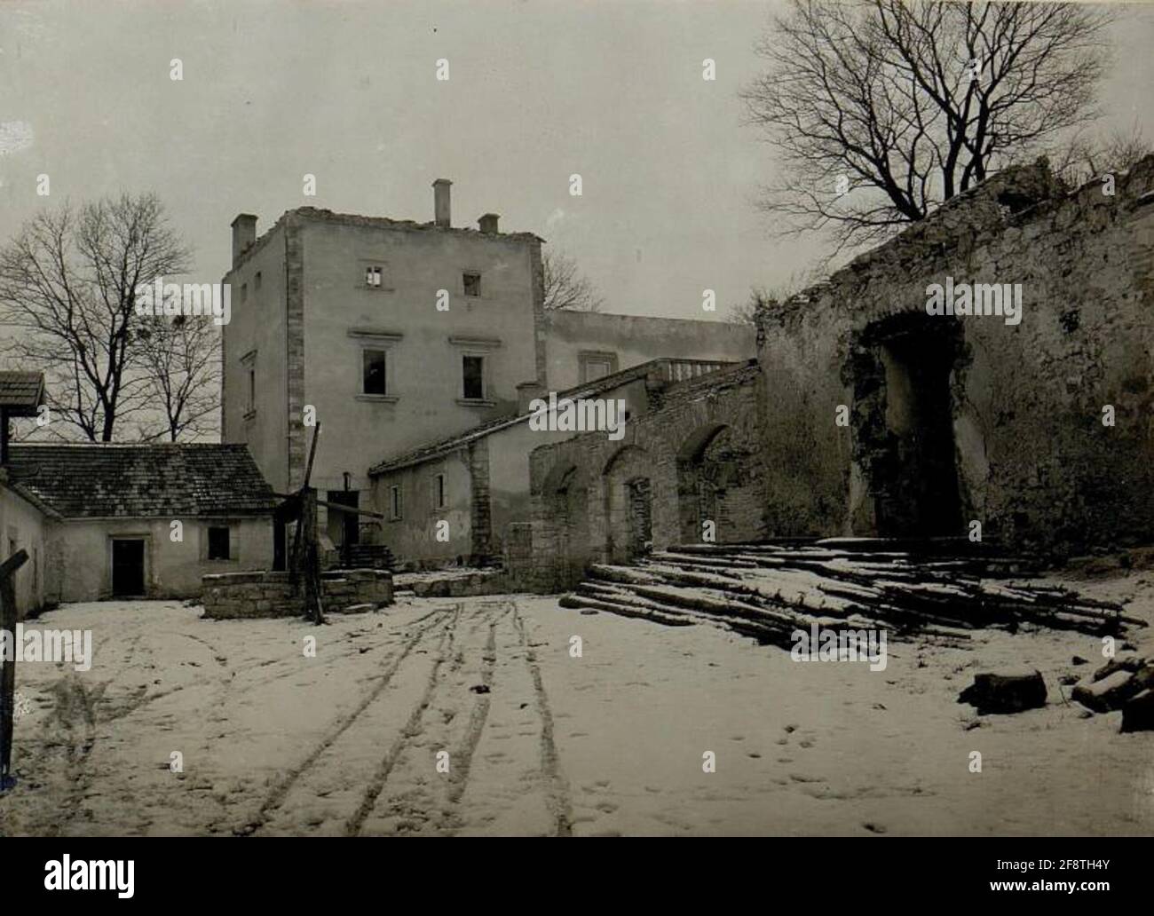 View of the destroyed castle Zwirc Stock Photo - Alamy