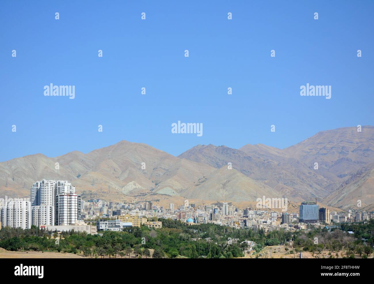 Tehran, Iran. Contemporary apartment buildings in north Tehran Stock ...