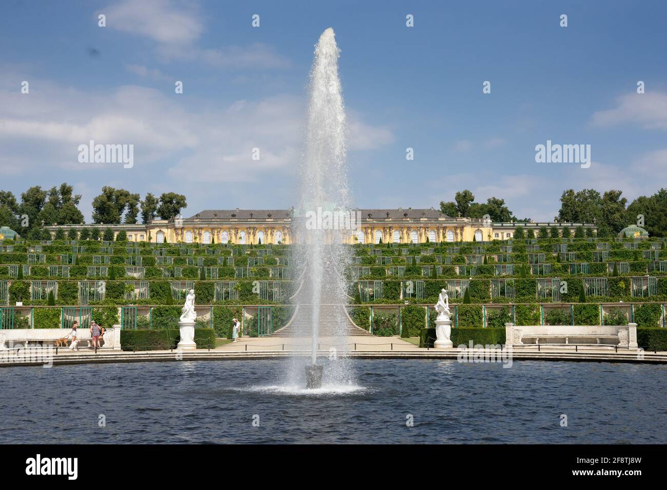 Fountain in front of the Sanssouci Potsdam Germany Stock Photo - Alamy