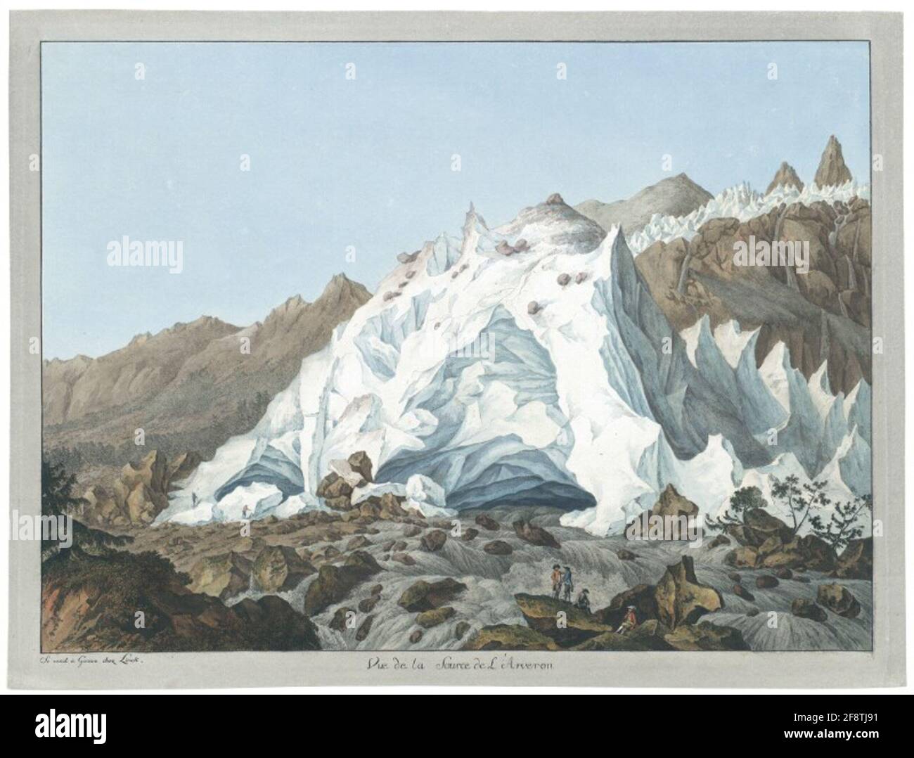 View of the source of the arveron Stock Photo - Alamy