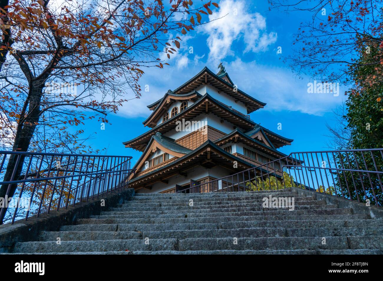 Scenic view of the Takashima Castle in Suwa, Japan Stock Photo - Alamy