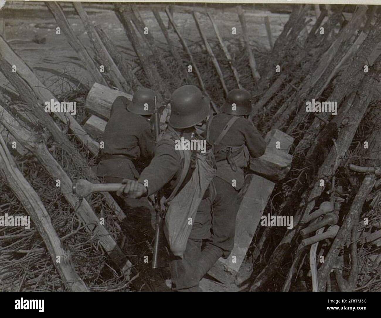 Storm course. Snelment of a running trench Stock Photo - Alamy
