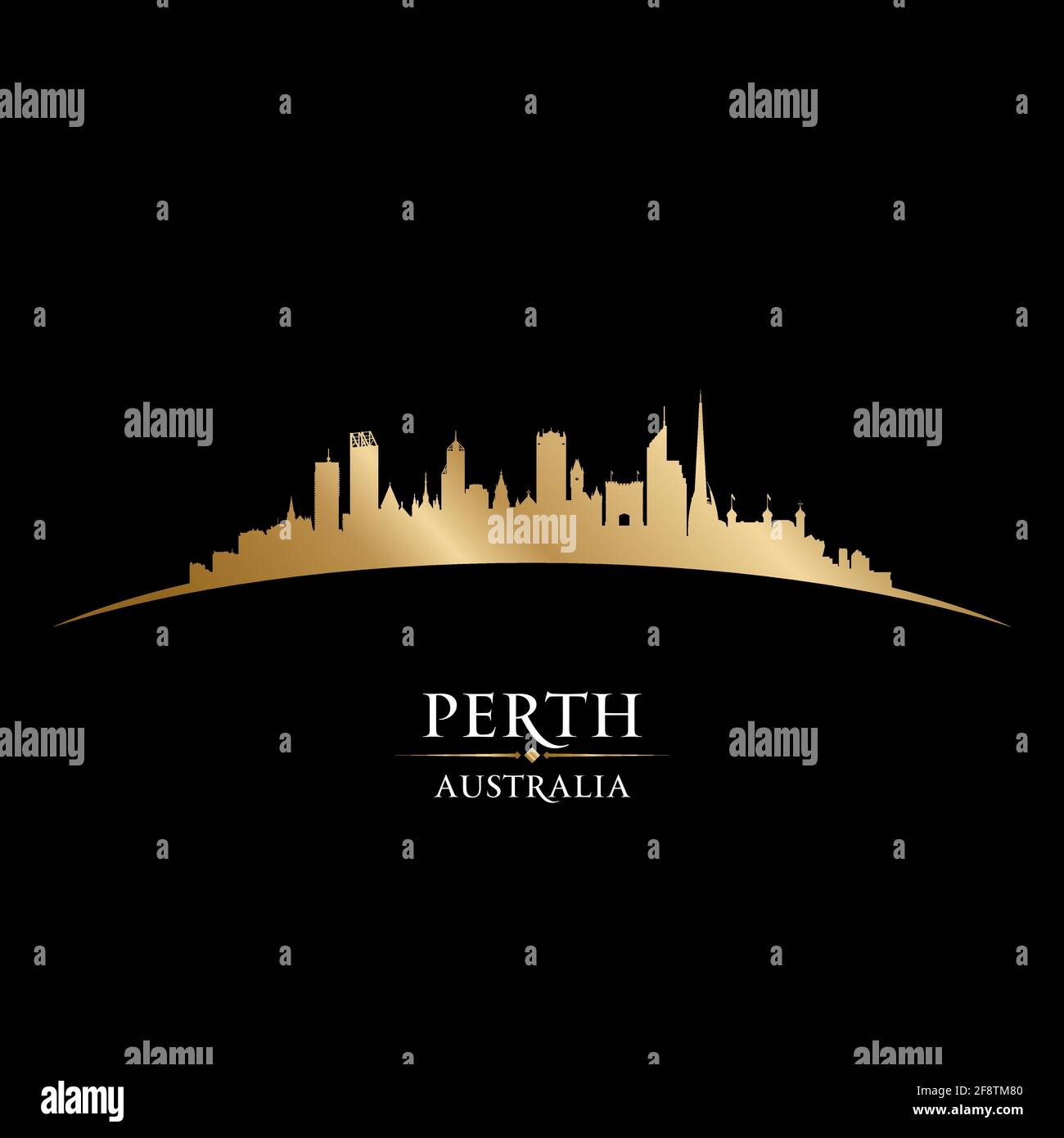 Perth city skyline silhouette hi-res stock photography and images - Alamy